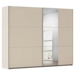 Schwebet&uuml;renschrank Rauch "Kleiderschrank Dreht&uuml;renschrank Schrank Garderobe KRONACH TOPSELLER", champagner, griffleisten alu, 1 spiegel, B:261cm H:210cm T:59cm, Holzwerkstoff, Schr&auml;nke, Schwebet&uuml;renschrank, optional ohne, mit 1 oder 2 Spiegel, viel Stauraum MADE IN GERMANY