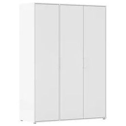 Kleiderschrank Rauch "VOYAGER Garderobe W&auml;scheschrank TOPSELLER Schlafzimmer", alpinwei&szlig;, griffe wei&szlig;, B:140cm H:194cm T:53cm, Holzwerkstoff, Schr&auml;nke, Kleiderschrank, mit 2 modernen Griffvarianten, viel Stauraum MADE IN GERMANY
