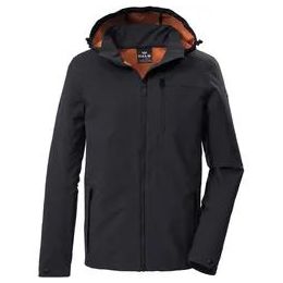 Softshelljacke "GS 108 MN SFTSHLL JCKT", Herren, Gr. XL, schwarz, Oberseite: 100% Polyester;R&uuml;ckseite: 100% Polyester;Futter: 100% Polyester, G.I.G.A. DX BY KILLTEC, Jacken Softshelljacke, Wasserabweisende Softshelljacke mit abnehmbarer Kapuze