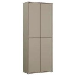 Schuhschrank FORTE "Alice Springs", taupe, B:74,5cm H:191,9cm T:34,9cm, Schr&auml;nke, Schuhschrank, Stauraumschrank, Mehrzweckschrank, Breite 74,5 cm, mit 8 B&ouml;den