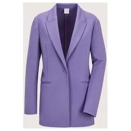 Madeleine Mode Jackenblazer MADELEINE "Jerseyblazer Eleganter Longblazer mit Stretch-Komfort", Damen, Gr. 40, lila (kristalllila), Obermaterial: 68% Viskose CV. 27% Polyamid PA. 5% Elasthan EL., Modern, Blazer, Jersey-Qualit&auml;t