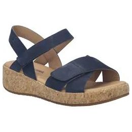 Sandale Josef Seibel "Evita 03, ocean", Damen, Gr. 38, blau (ocean), Obermaterial: 100% Rindsleder Leather cow., Schuhe Sandale