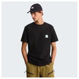 T-Shirt The North Face "M MOUNTAIN LOGO RELAXED SHORT SLEEVE TEE-GRAPHIC", Herren, Gr. S, tnf schwarz, Obermaterial: 100% Baumwolle, Shirts T-Shirt, lockere Passform, kurze &Auml;rmel, weiches Material