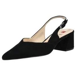 H&ouml;gl Slingpumps H&Ouml;GL "H&ouml;gl Pumps Veloursleder", Damen, Gr. 39, schwarz, Veloursleder, Schuhe Slingpumps