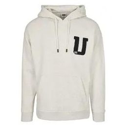 Kapuzensweatshirt Urban Classics "Urban Classics Herren Oversized Frottee Patch Hoody", Herren, Gr. XXL, lightgrau, 65% Baumwolle, 35% Polyester, unifarben, Sweatshirts