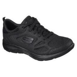 Sneaker Skechers "SUMMITS-SUITED", Damen, Gr. 37, schwarz, Leder, Textil, Schuhe Sneaker, Freizeitschuh, Trainingsschuh, Schn&uuml;rschuh mit weicher Polsterung