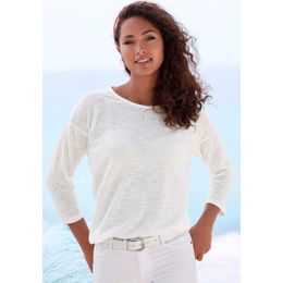 Vivance Damen Langarmshirt, creme, Gr&ouml;&szlig;e 36/38