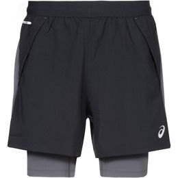 asics ROAD 2-N-1 5IN Funktionsshorts Herren - Gr&ouml;&szlig;e L - schwarz
