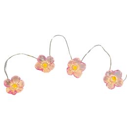 toom Solar Lichterkette 'Blumen' 20 LEDs rosa 190 cm