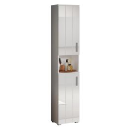 TRENDTEAM Hochschrank 'Wons' wei&szlig; Hochglanz 37 x 192 x 31 cm