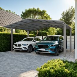 XIMAX Carport 'Linea 80 SC' edelstahlfarben 546 x 495 x 294 cm