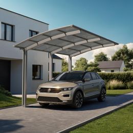 XIMAX Carport 'Portoforte 110 SC' edelstahlfarben 270 x 495 x 298 cm