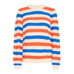 Ichi Pullover 'DUSTY' Damen Gr&ouml;&szlig;e XXL beige / blau / orange