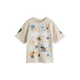 next T-Shirt Jungen Gr&ouml;&szlig;e 140 hellbeige / hellblau / orange / wei&szlig;