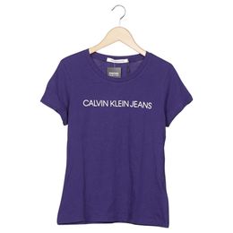 Calvin Klein Jeans T-Shirt Damen Gr&ouml;&szlig;e L Second Hand lila