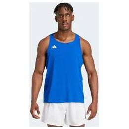 Lauftop Adidas PERFORMANCE "ADIZERO E SNGLT", Herren, Gr. M, blau (royal blau), Obermaterial: 100% Polyester, Rundhals, Tops