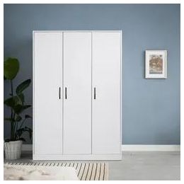 Kleiderschrank OTTO HOME "Hamburg Schlafzimmer Schrank", wei&szlig;, B:117cm H:175cm T:53cm, Holzwerkstoff, MDF, Schr&auml;nke, Kleiderschrank, Schlafzimmerschrank klassisches Design Garderobe Schrank Bestseller