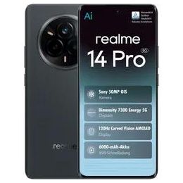 REALME Smartphone "14 Pro 5G", gr&uuml;n (suede grau), 256 GB, Mobiltelefone