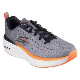 Sneaker Skechers "GO RUN ELEVATE 2.0-FLUID MOTION", Herren, Gr. 43, grau (grau, orange), Textil, kontrastfarbene Details, Schuhe Sneaker, Sportschuh mit d&auml;mpfender Ultra Light Cushioning