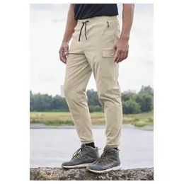 Jogger Pants John Devin, Herren, Gr. 56, N-Gr, beige (sand), Obermaterial: 95% Polyamid, 5% Elasthan, unifarben, bequem kn&ouml;chellang, Hosen, Trekking-Outdoor-Hose mit Bel&uuml;ftung im Kniebereich