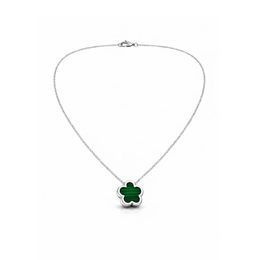 Pure Schmuck Kette 'Clover Green' Damen Gr&ouml;&szlig;e Onesize silber
