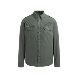 CAMP DAVID Button Up Shirt male Green size 4XL