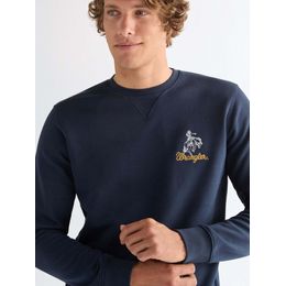 Wrangler Sweatshirt 'Embroidery Crew' Herren Gr&ouml;&szlig;e M blau