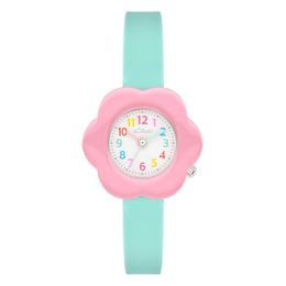 s.Oliver Uhr 'Flower Power' M&auml;dchen Gr&ouml;&szlig;e One Size mint / pink