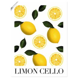 Wandbild Artland "Limon Cello", farbe bild(er): gelb, B/H/T: 45cm x 60cm x 0,1cm, Poster Arrangements Hochformat, 1 Stk., Bilder, als Alubild, Leinwandbild, Poster, Wandaufkleber in verschied. Gr&ouml;&szlig;en