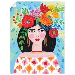 Wandbild Artland, B:90cm H:120cmfarbe bild(er): farbig, Papier, Wohnzimmer, Bilder, "Boho Girl I", als Alubild, Leinwandbild, Poster, Wandaufkleber