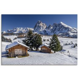 Wandbild Artland, B:120cm H:80cmfarbe bild(er): wei&szlig;, Leinwand, Wohnzimmer, Bilder, "Herbst auf der Seiser Alm S&uuml;dtirol", als Alubild, Leinwandbild,
