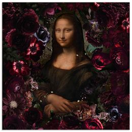 Wandbild Artland "Mona Lisa - Da Vinci Adaption", farbe bild(er): schwarz, B:30cm H:30cm T:1cm, Alu Dibond, Bilder, als Alubild, Leinwandbild, Poster, Wandaufkleber in verschied. Gr&ouml;&szlig;en