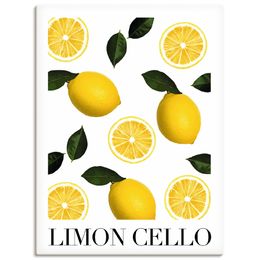 Wandbild Artland "Limon Cello", farbe bild(er): gelb, B/H/T: 60cm x 80cm x 2cm, Leinwandbild Arrangements Hochformat, 1 Stk., Bilder, als Alubild, Leinwandbild, Poster, Wandaufkleber in verschied. Gr&ouml;&szlig;en