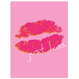 Wandbild Artland "Just kiss", farbe bild(er): pink, B:60cm H:80cm, Alu Dibond, Bilder, als Alubild, Leinwandbild, Poster, Wandaufkleber in verschied. Gr&ouml;&szlig;en