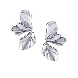 Classyandfabulous Jewelry Earrings 'Sculptural Flow' female Silver size One Size