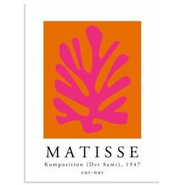 Wandbild Artland "Matisse Komposition - cut-out pink", farbe bild(er): pink, B:90cm H:120cm, Alu Dibond, Bilder, als Alubild, Leinwandbild, Poster, Wandaufkleber in verschied. Gr&ouml;&szlig;en