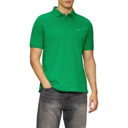 Poloshirt s.Oliver, Herren, Gr. M, gr&uuml;n, Jersey, Obermaterial: 100% Baumwolle, unifarben, regular fit h&uuml;ftlang, Rundhals, Rippb&uuml;ndchen, Shirts, mit Logostickerei