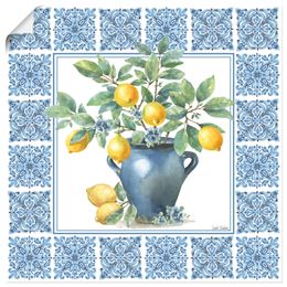 Wandbild Artland, B:70cm H:70cm T:0,1cmfarbe bild(er): blau, Papier, Wohnzimmer, Bilder, "Le Citron VI", als Alubild, Leinwandbild, Poster,