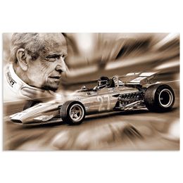 Wandbild Artland, B:120cm H:80cmfarbe bild(er): natur, Alu Dibond, Wohnzimmer, Bilder, "Die belgische Legende Jacky Ickx", als Alubild, Leinwandbild,