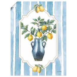 Wandbild Artland "Le Citron I", farbe bild(er): blau, B:30cm H:40cm, Papier, Bilder, als Alubild, Leinwandbild, Poster, Wandaufkleber in verschied. Gr&ouml;&szlig;en
