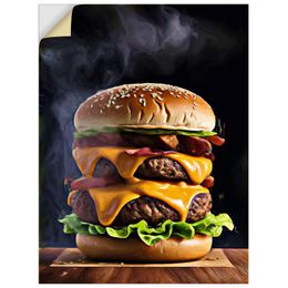 Wandbild Artland "Monster Burger", farbe bild(er): farbig, B:60cm H:80cm, Bilder, als Alubild, Leinwandbild, Poster, Wandaufkleber in verschied. Gr&ouml;&szlig;en