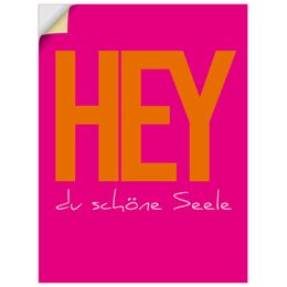 Wandbild Artland, B:45cm H:60cmfarbe bild(er): pink, Vinyl, Wohnzimmer, Bilder, "Hey du sch&ouml;ne Seele", als Alubild, Leinwandbild, Poster,