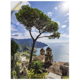 Wandbild Artland "Ravello an der Amalfik&uuml;ste in Italien", farbe bild(er): blau, B:90cm H:120cm, Bilder, als Alubild, Leinwandbild, Poster, Wandaufkleber in verschied. Gr&ouml;&szlig;en