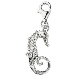 Charm-Einh&auml;nger Jobo "Seepferdchen 20,8 mm", silber 925, Charms, Damen, Silber 925 (Sterlingsilber), 925 Silber rhodiniert