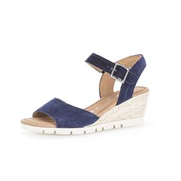 Keilsandalette Gabor "Keilsandalette", Damen, Gr. 40,5, blau, Schuhe