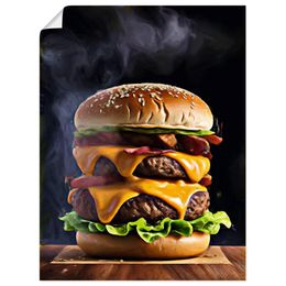 Wandbild Artland "Monster Burger", farbe bild(er): farbig, B:60cm H:80cm, Papier, Bilder, als Alubild, Leinwandbild, Poster, Wandaufkleber in verschied. Gr&ouml;&szlig;en