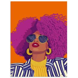Wandbild Artland "Woman with sunglasses", farbe bild(er): pink, B:60cm H:80cm, Alu Dibond, Bilder, als Alubild, Leinwandbild, Poster, Wandaufkleber in verschied. Gr&ouml;&szlig;en