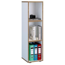 B&uuml;cherregal Vcm, B:30cm T:33cmwei&szlig;, Wohnzimmer, Regale, "Holz B&uuml;ro Regal B&uuml;cher Ordner Aktenregal Salia 3f"