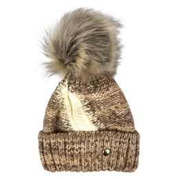 Kumixi Beanie 'Bommelm&uuml;tze' female Brown size Onesize
