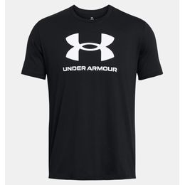 T-Shirt Under Armour "UA SPORTSTYLE LOGO UPDATE SS", Herren, Gr. 5XL, schwarz,, wei&szlig;, Obermaterial: 60% Baumwolle, 40% Polyester, Shirts T-Shirt, sportlicher Stil, f&uuml;r Sportmode und aktive Freizeit
